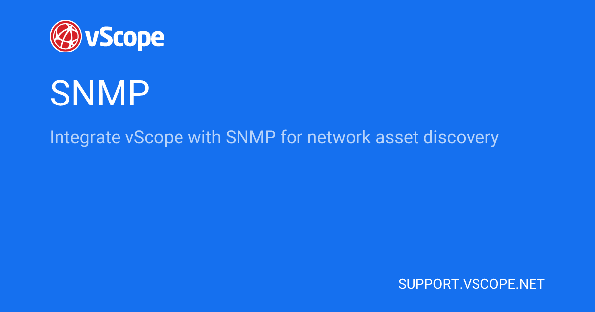 SNMP | vScope Support Page