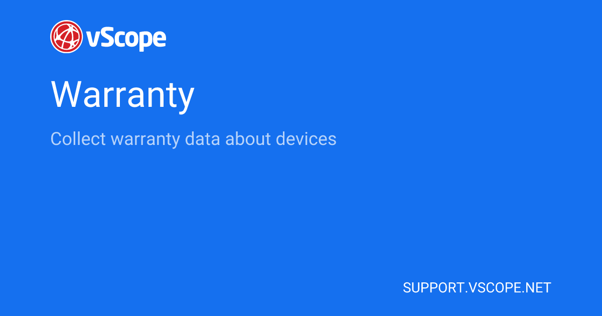 Warranty | vScope Support Page
