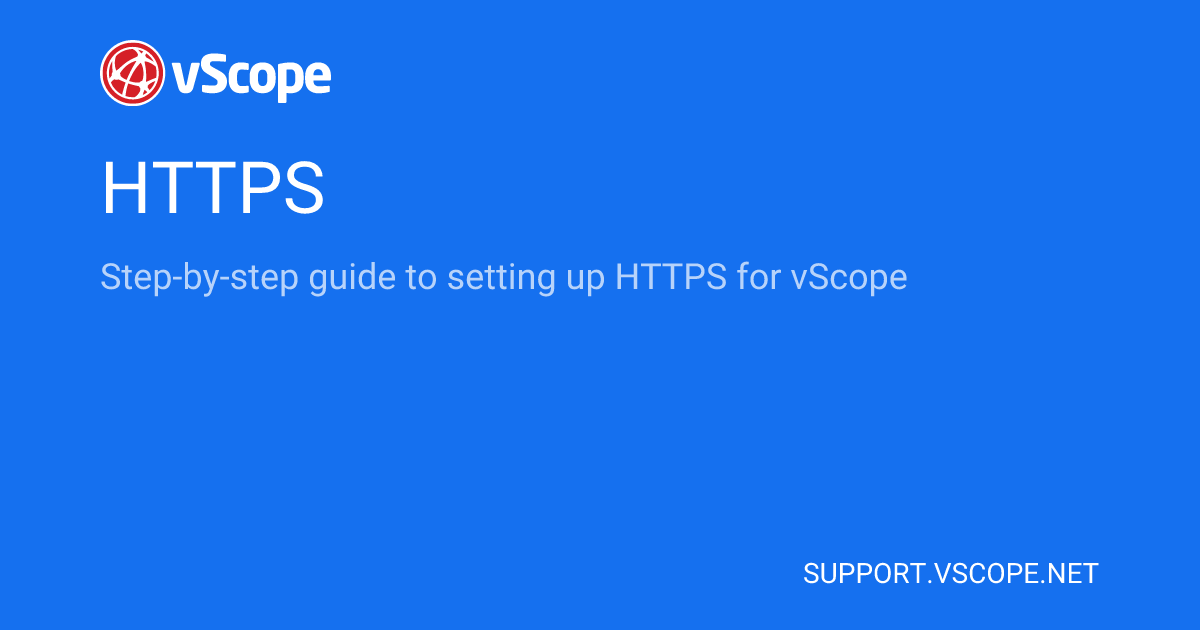 HTTPS | vScope Support Page