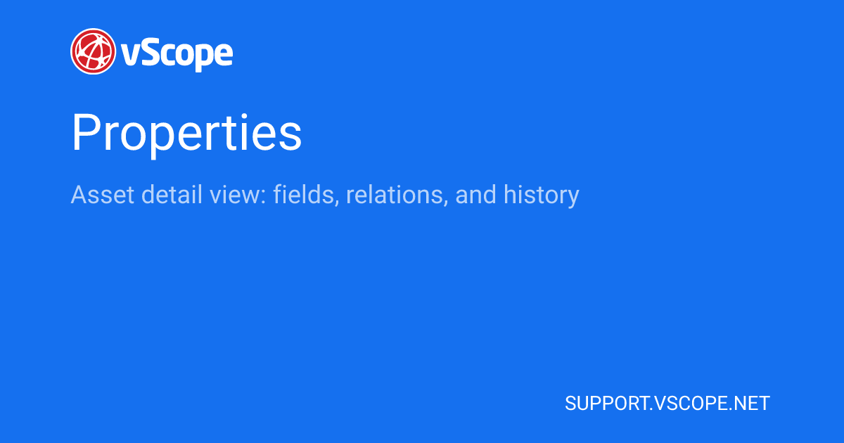 Properties | vScope Support Page
